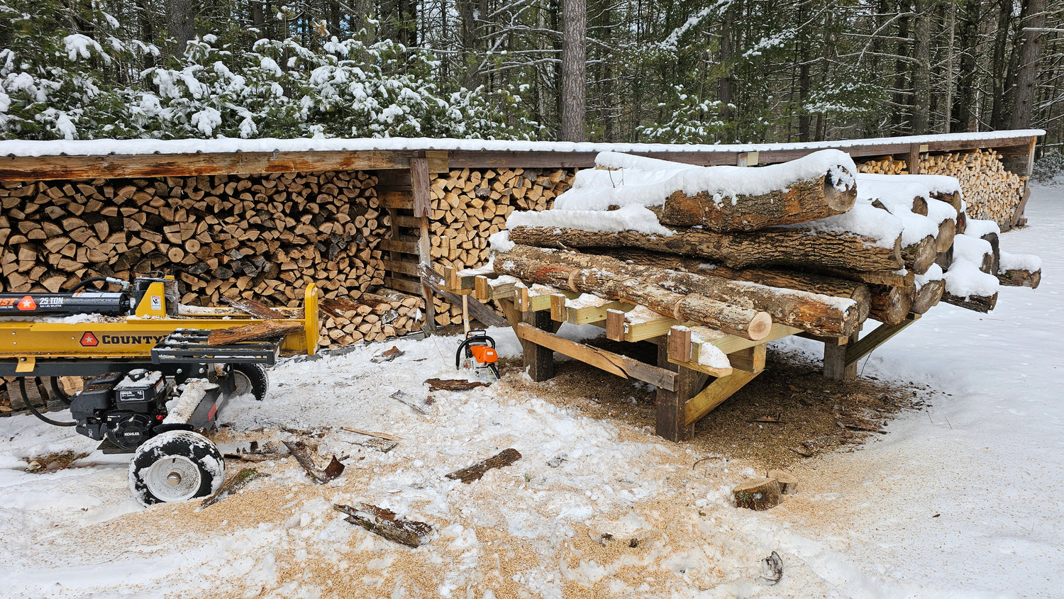 Firewood Production at Northwoods Odds and Ends | Making Dry Firewood!